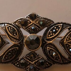 Jewelry | Vintage Art Deco Style Brooch A Rick Dark Silver With A Range ...